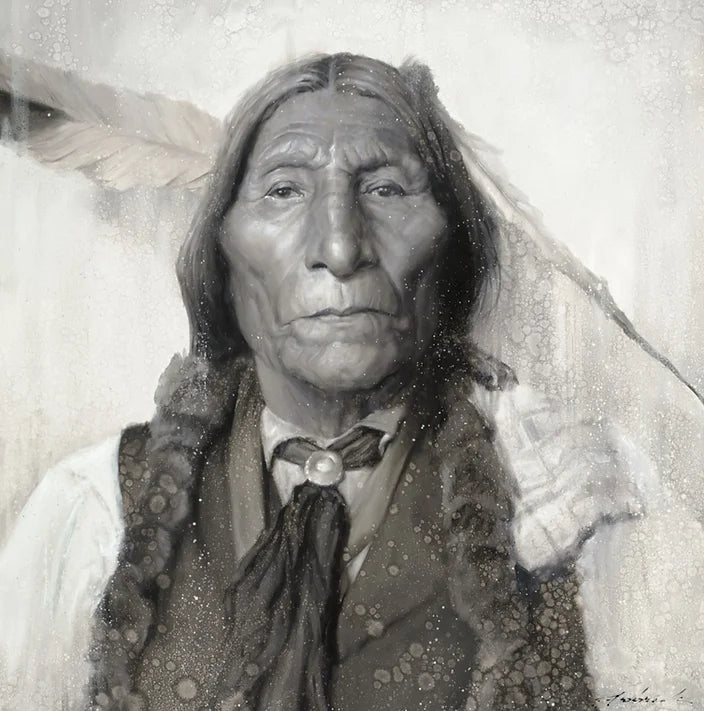 Chief Wolf Robe Square by David Frederick Riley – Western Passion