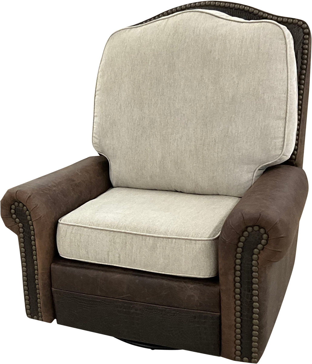 Elegant Leather Western Swivel Glider Recliner – Western Passion