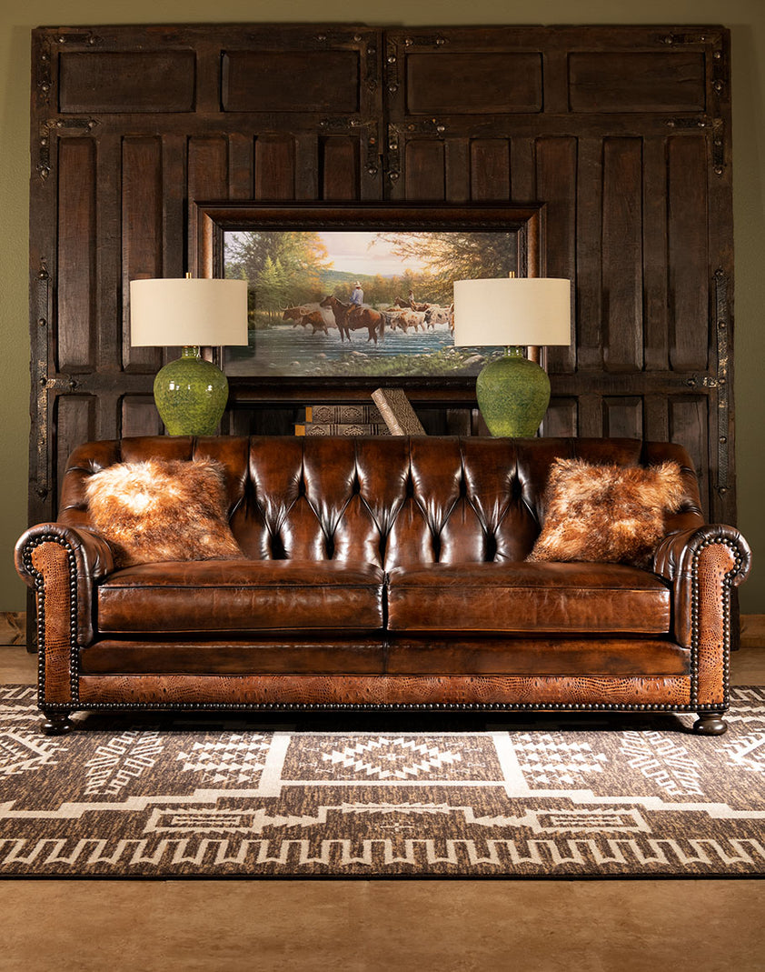 Manchester Leather Western Sofa – Western Passion