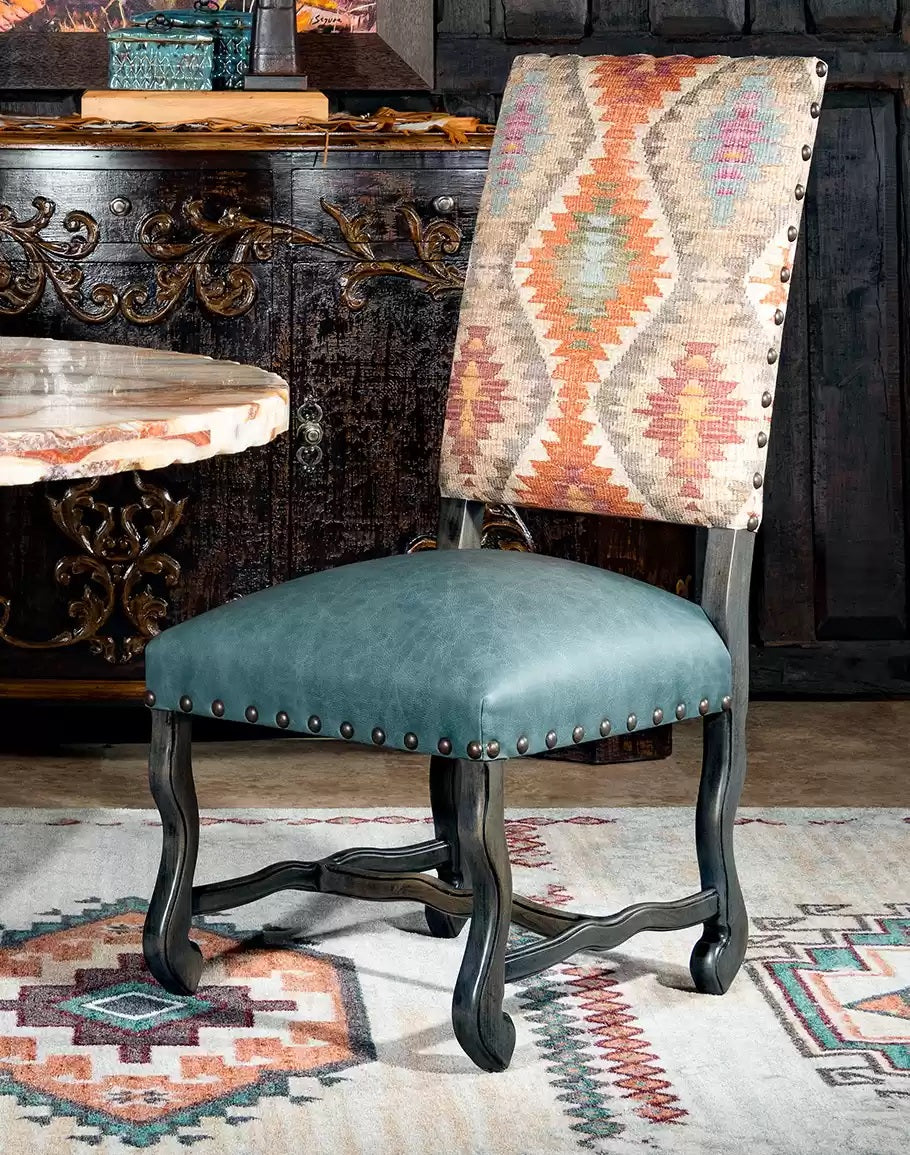 Rio Rico Southwestern Leather Dining Chair | Western Passion