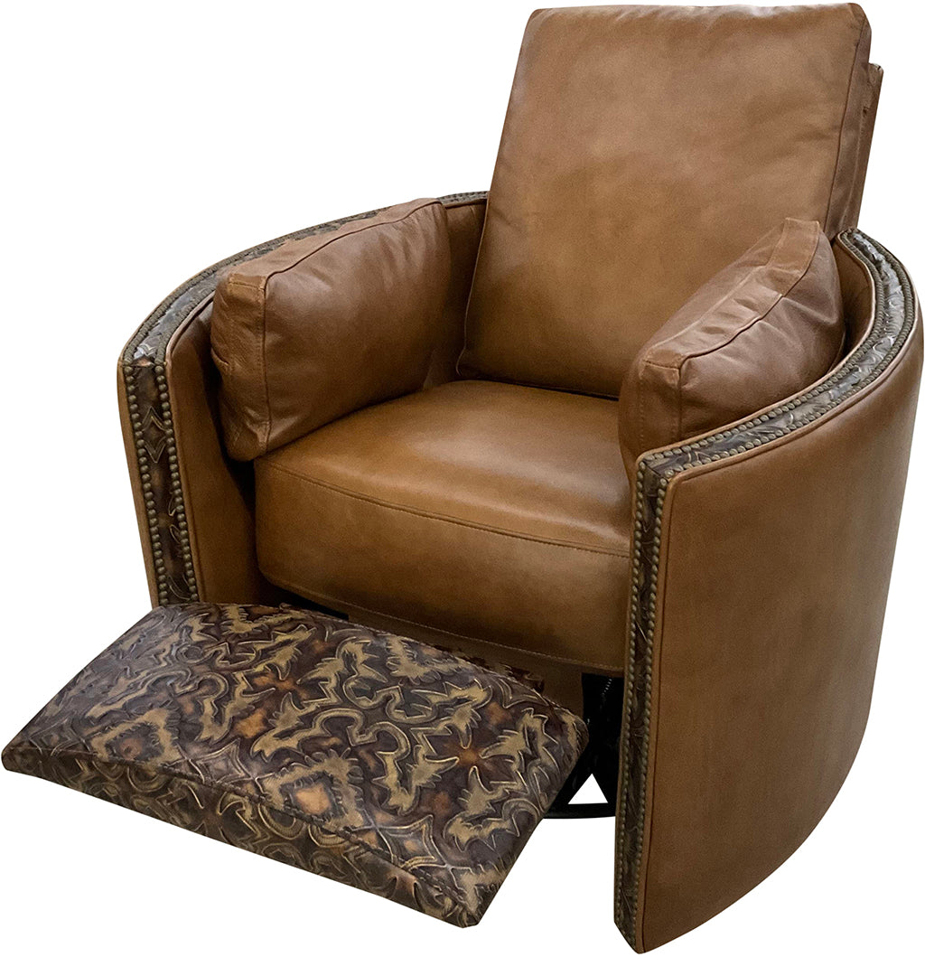 The River Leather Western Swivel Glider Recliner – Western Passion