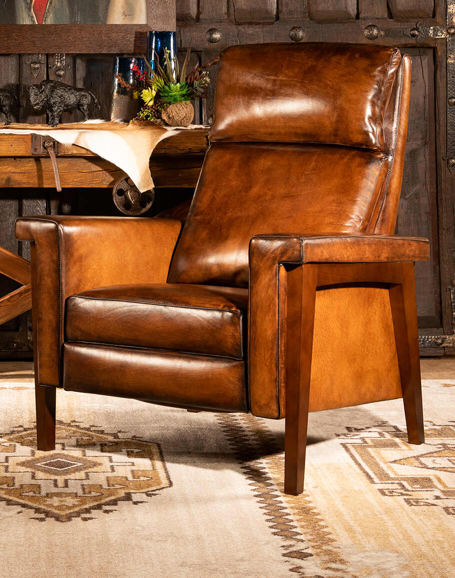 Snyder Mocha Leather Recliner - Ultimate Comfort & Craftsmanship ...