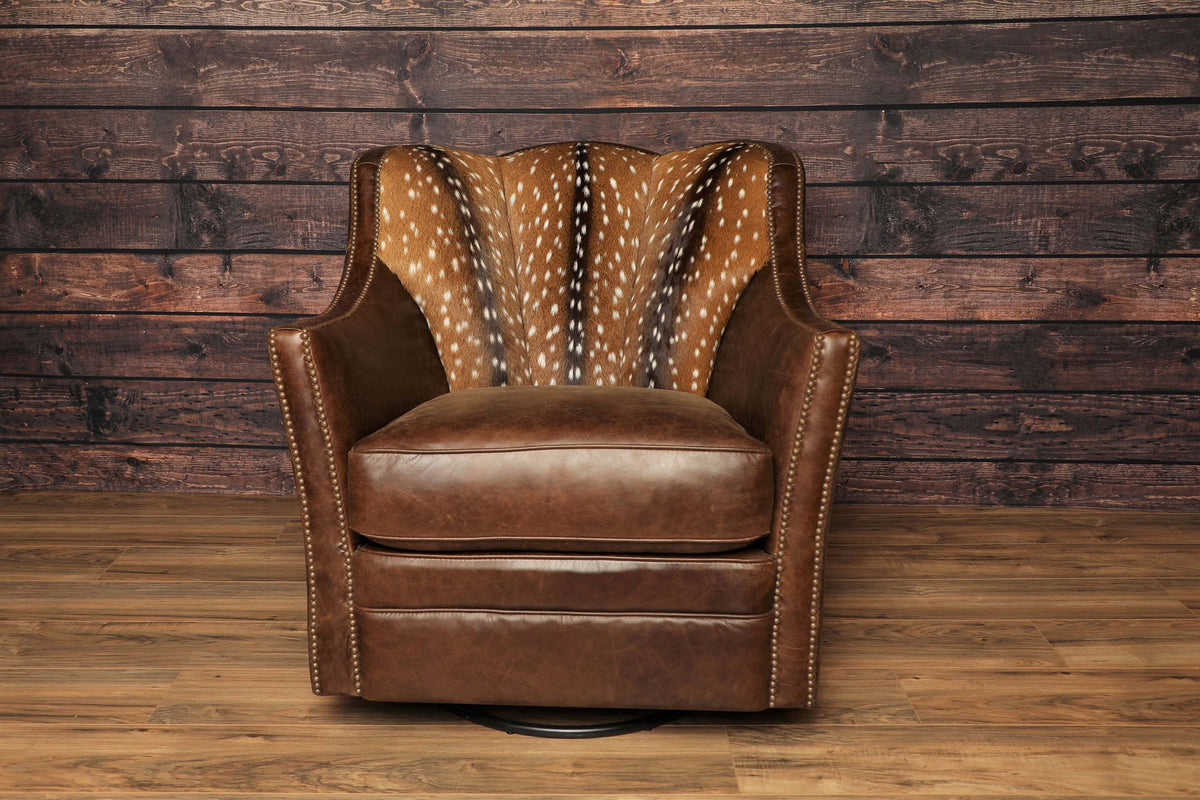 Arizona Axis Leather Swivel Chair – Western Passion