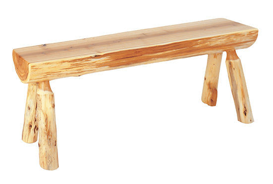 Fireside Lodge Cedar Log Bench – Western Passion