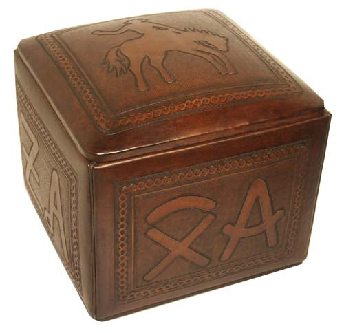 Western Ottoman with Storage Bronco – Western Passion