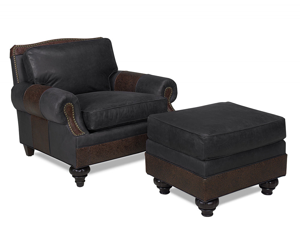 Garrison Chair and Ottoman – Western Passion