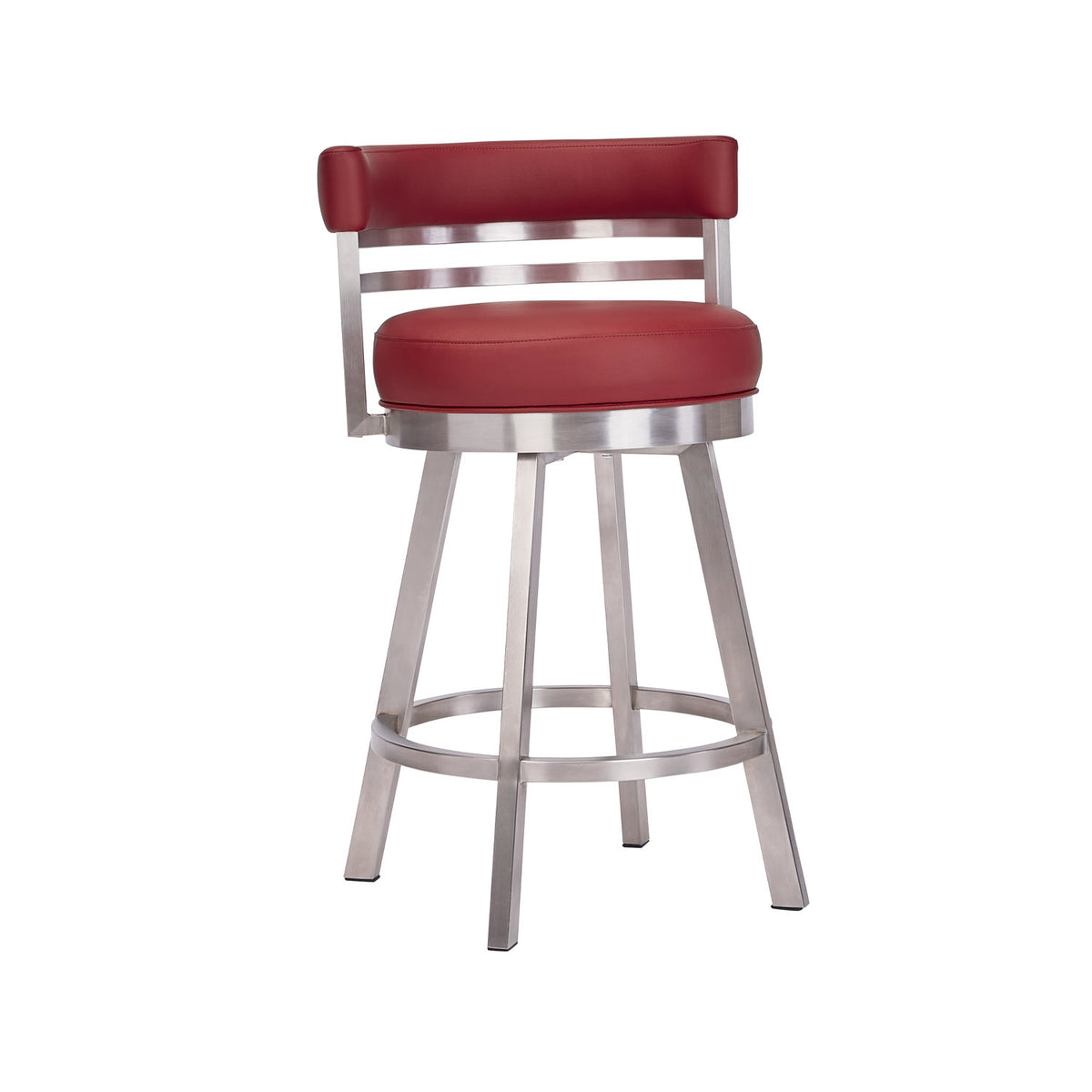 Wesley Allen Miramar Brush Stainless Steel Swivel Barstool – Western ...