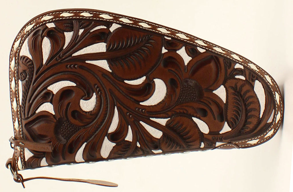 Leather Floral Embossed Gun Case with Inlay – Western Passion