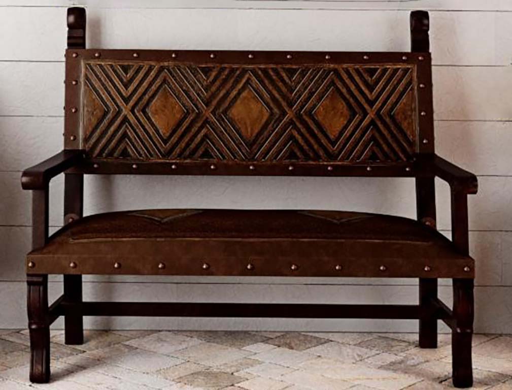 Heritage Leather Bench Diamond – Western Passion