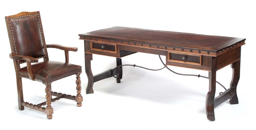 Nevada Western Oxbow Leg Office Desk – Western Passion